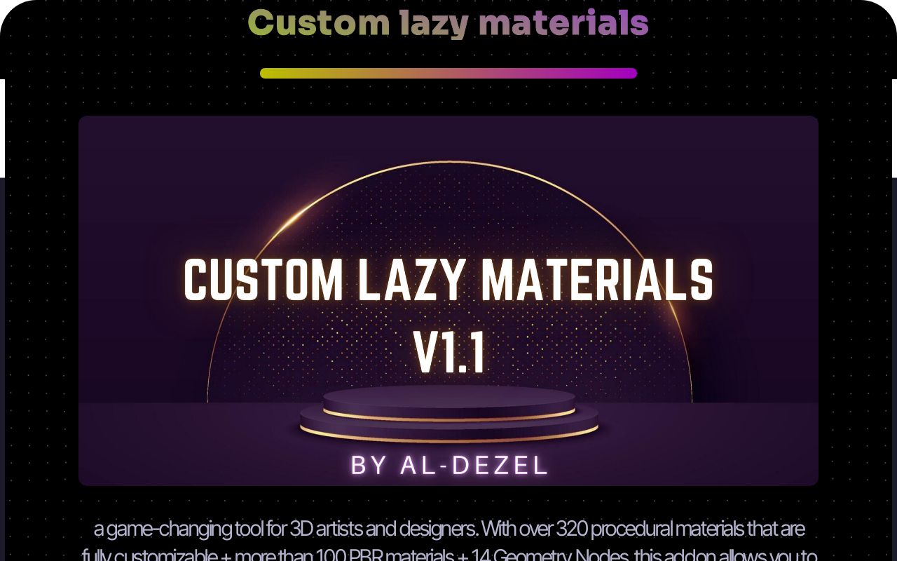 Easy Blender Pro + Custom Lazy Materials Pack (copy)